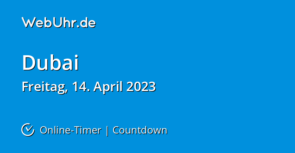 Dubai | Online-Timer | Countdown